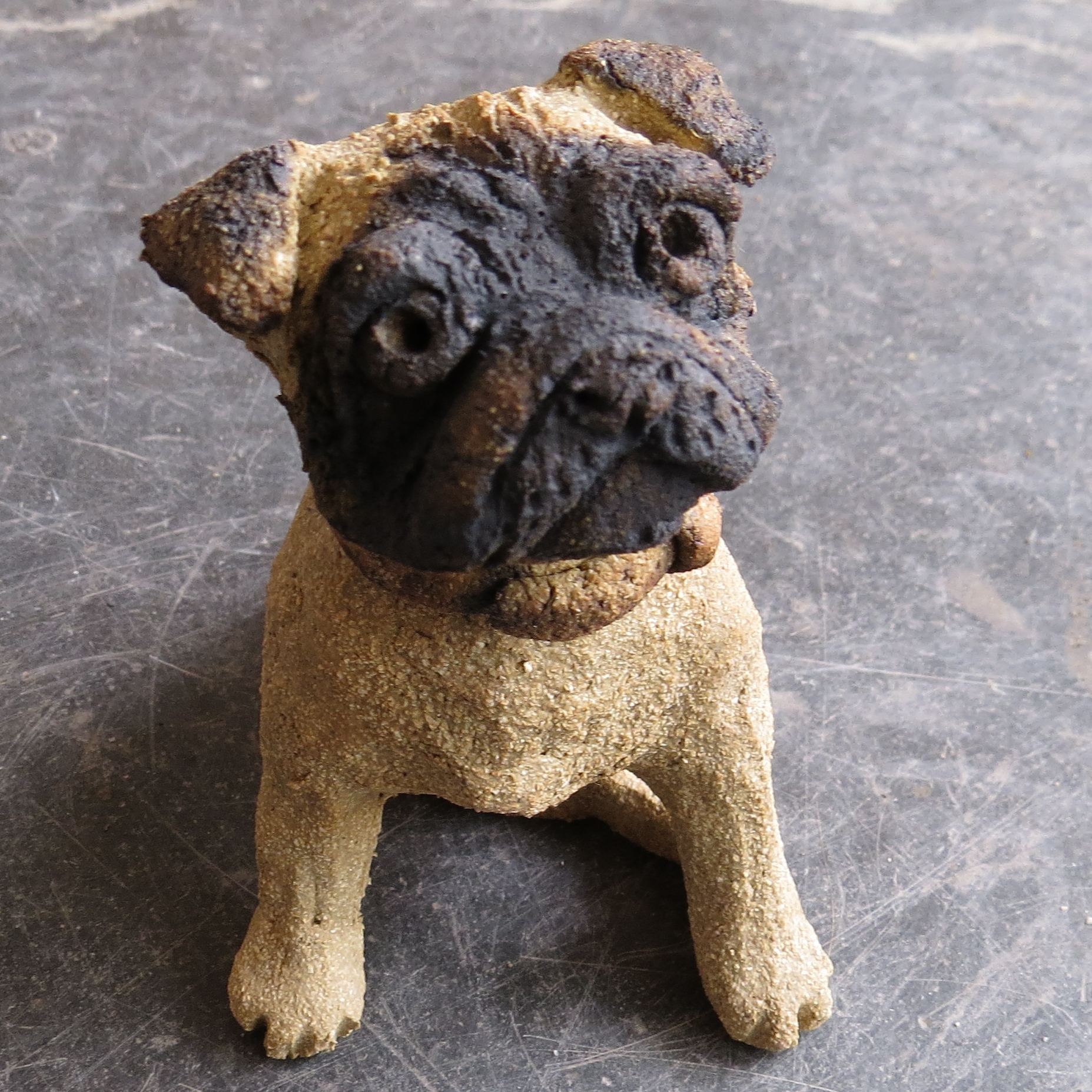 TINY SITTING PUG - JANE ADAMS CERAMICS